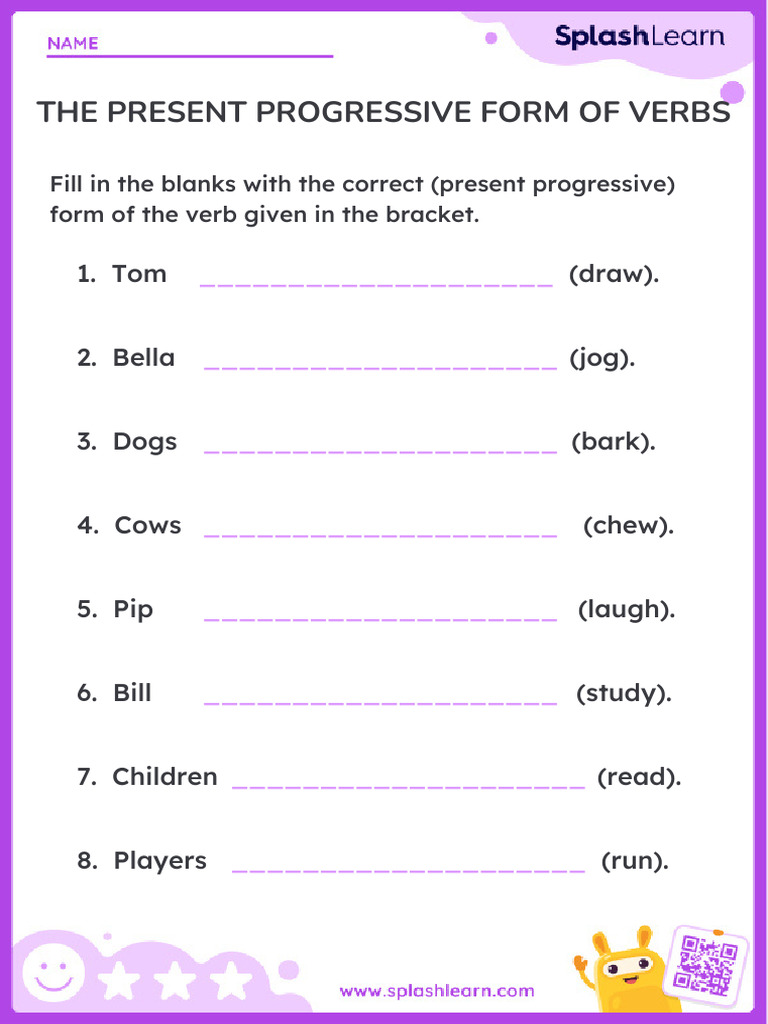 The Present Progressive Form of Verbs | PDF