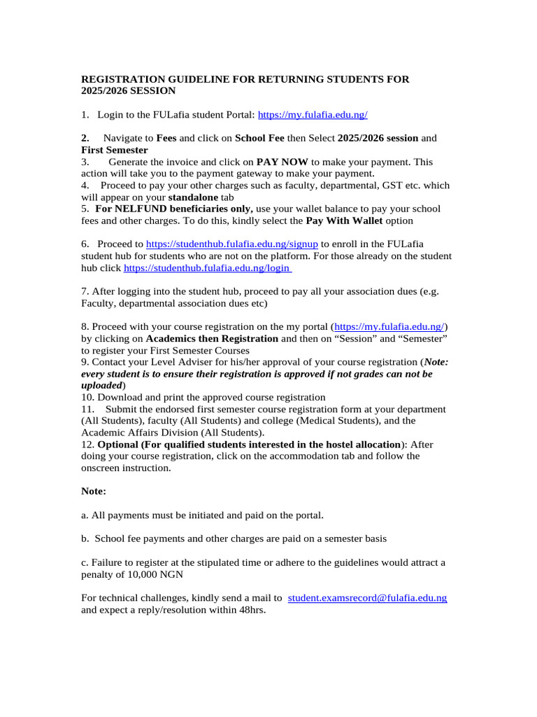 2025/2026 Returning Student Registration Guide | PDF