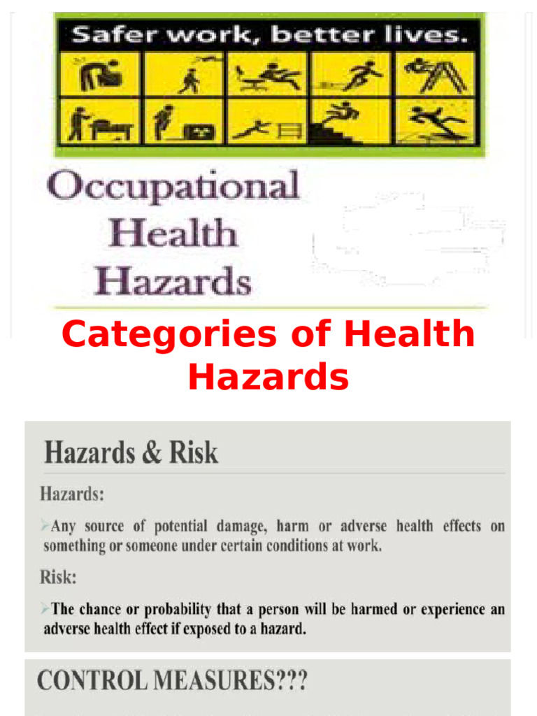 Unit 2 - Categories of Health Hazards | PDF | Hazards | Personal ...
