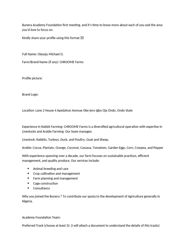 Bunera Academy Profile | PDF