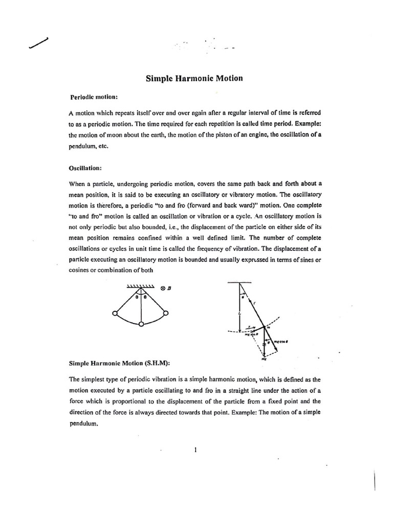 Simple Harmonic Motion | PDF