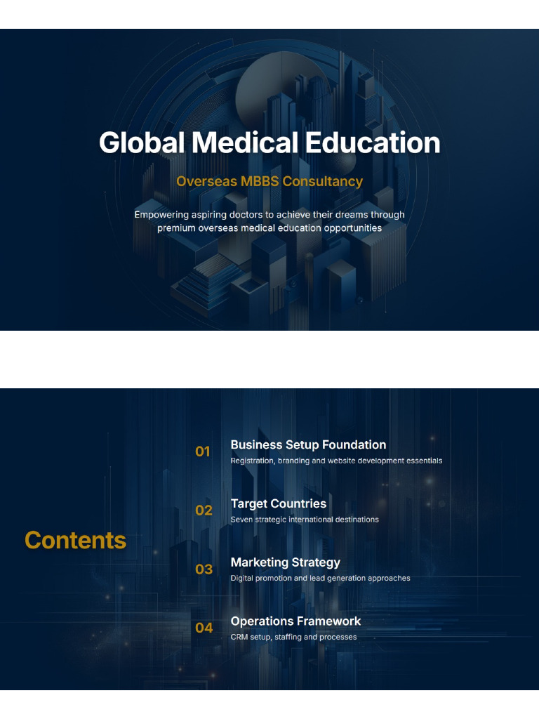 PowerPoint For Mbbs Consultancy Business | PDF