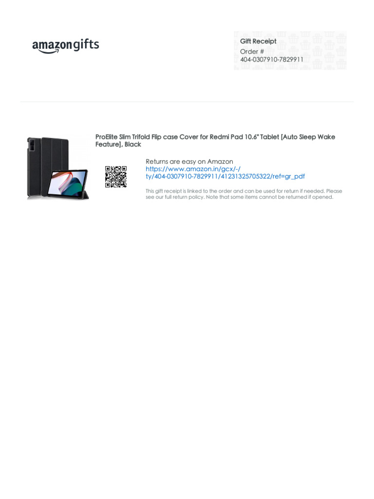 Amazon Gift Receipt | PDF