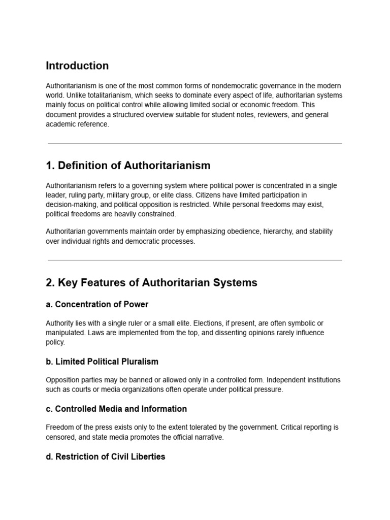 Understanding Authoritarianism Explained | PDF | Authoritarianism ...