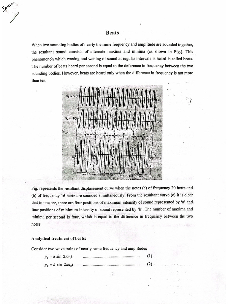 Beats & Doppler Effect | PDF