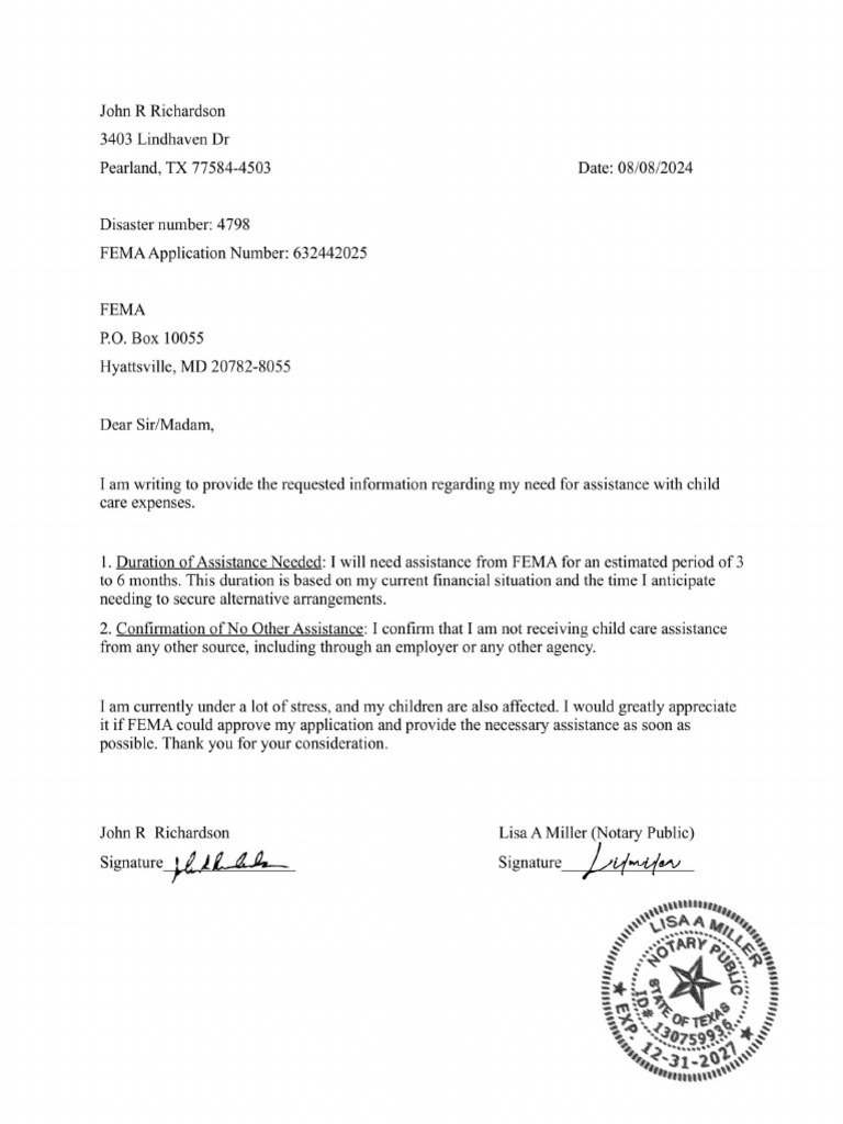 Signed Statement (John R Richardson-632442025-4798) | PDF