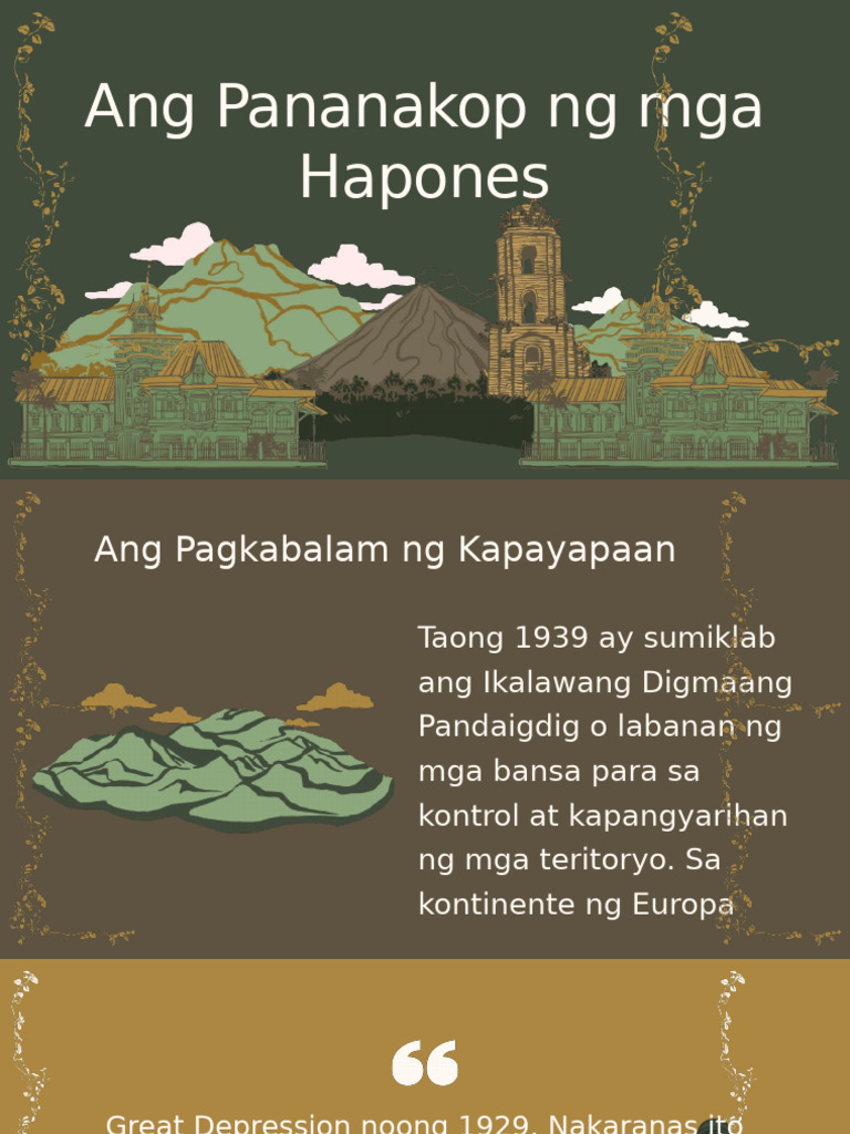 Ang Pananakop NG Mga Hapones | PDF