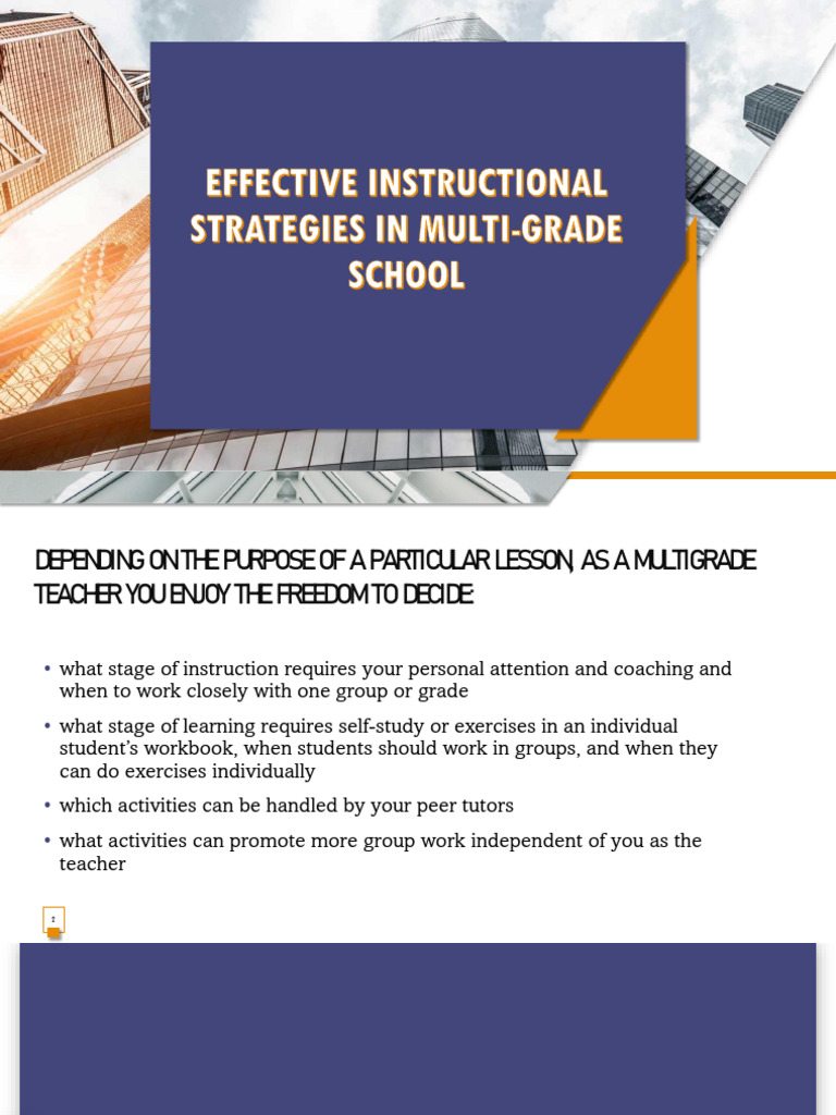 El Lesson 7 Effective Instructional Strategies | PDF | Learning | Teachers