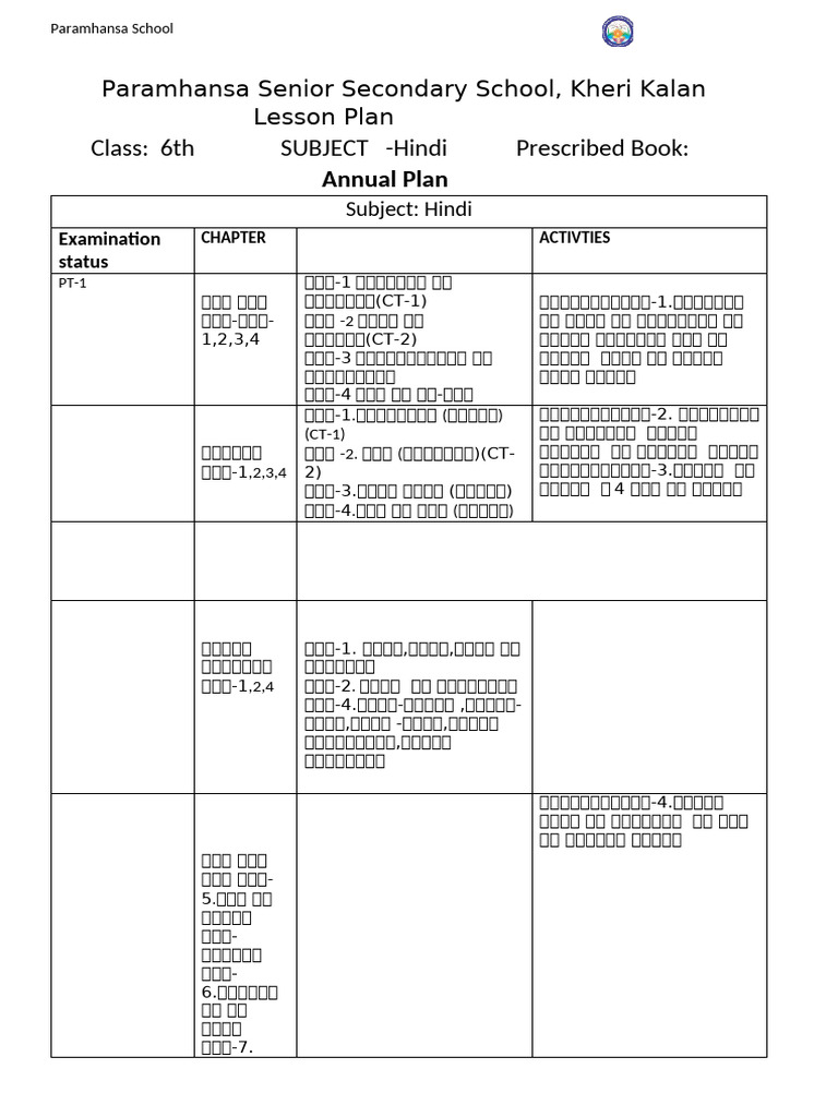 6th Syllabus 2025-26 | PDF
