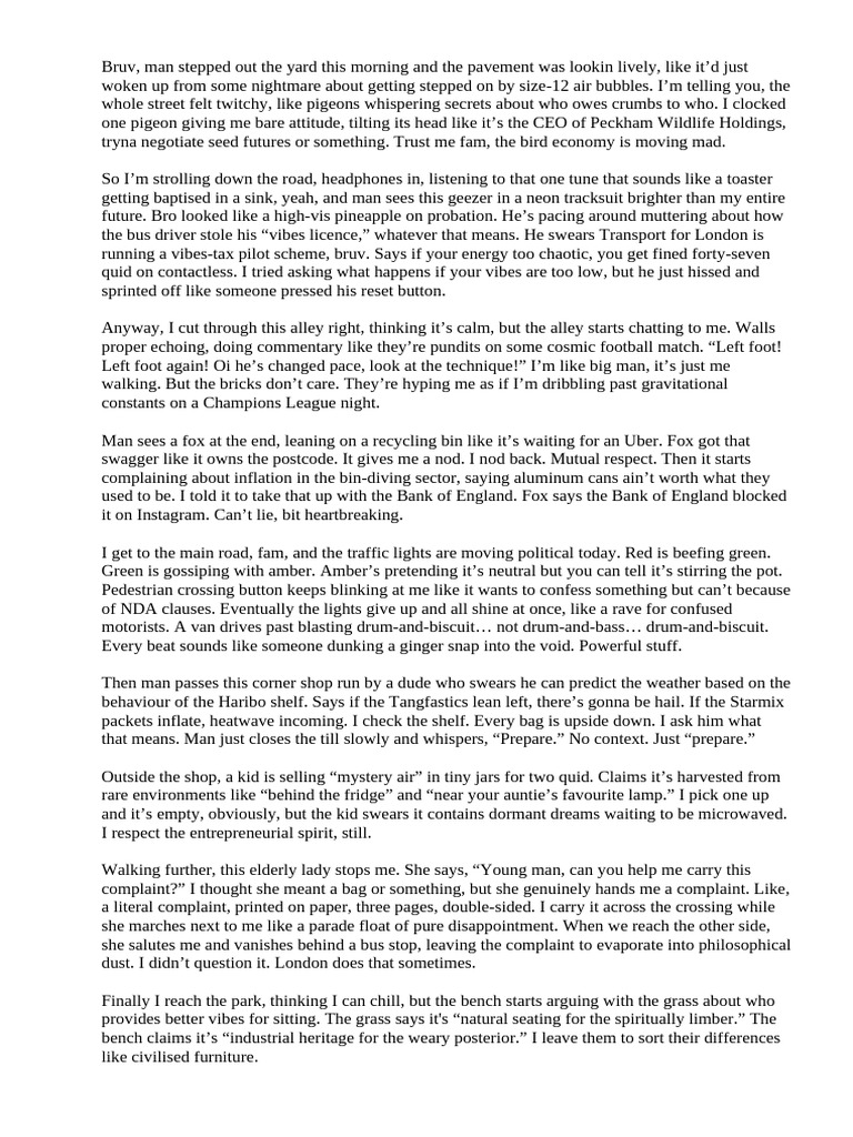 sad story bruv | PDF