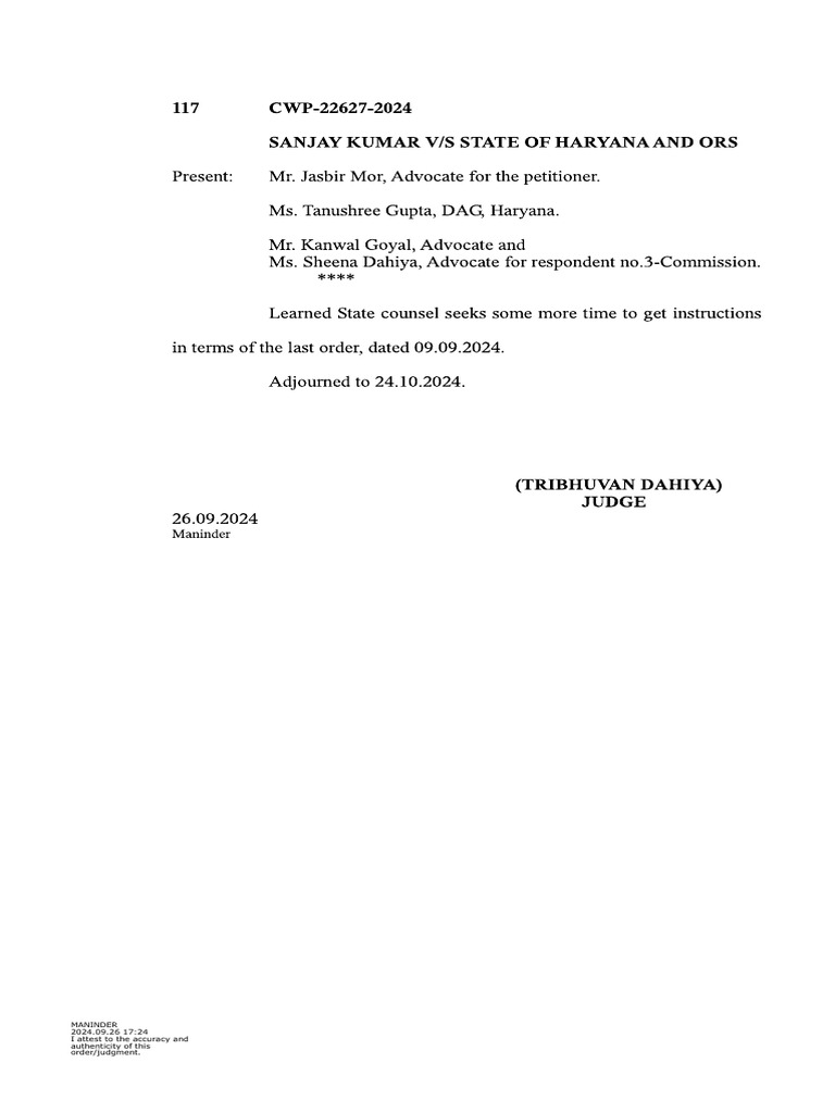 CWP 22627 2024 26 09 2024 Interim Order | PDF