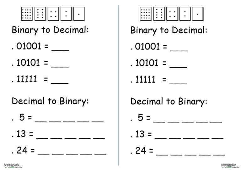 Binary Decimal Conversion Exercises | PDF
