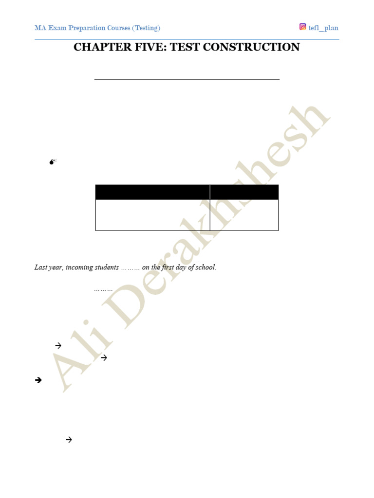 679976470-5 - Test Construction | PDF | Evaluation | Methodology