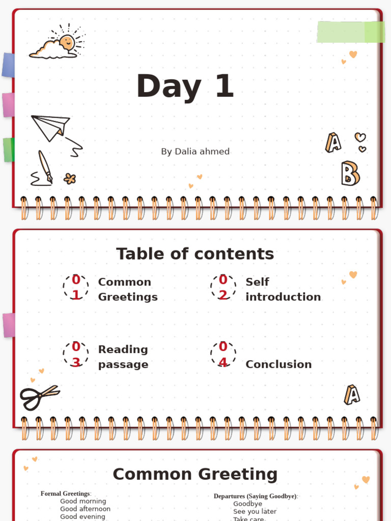 class 1 day 1 | PDF