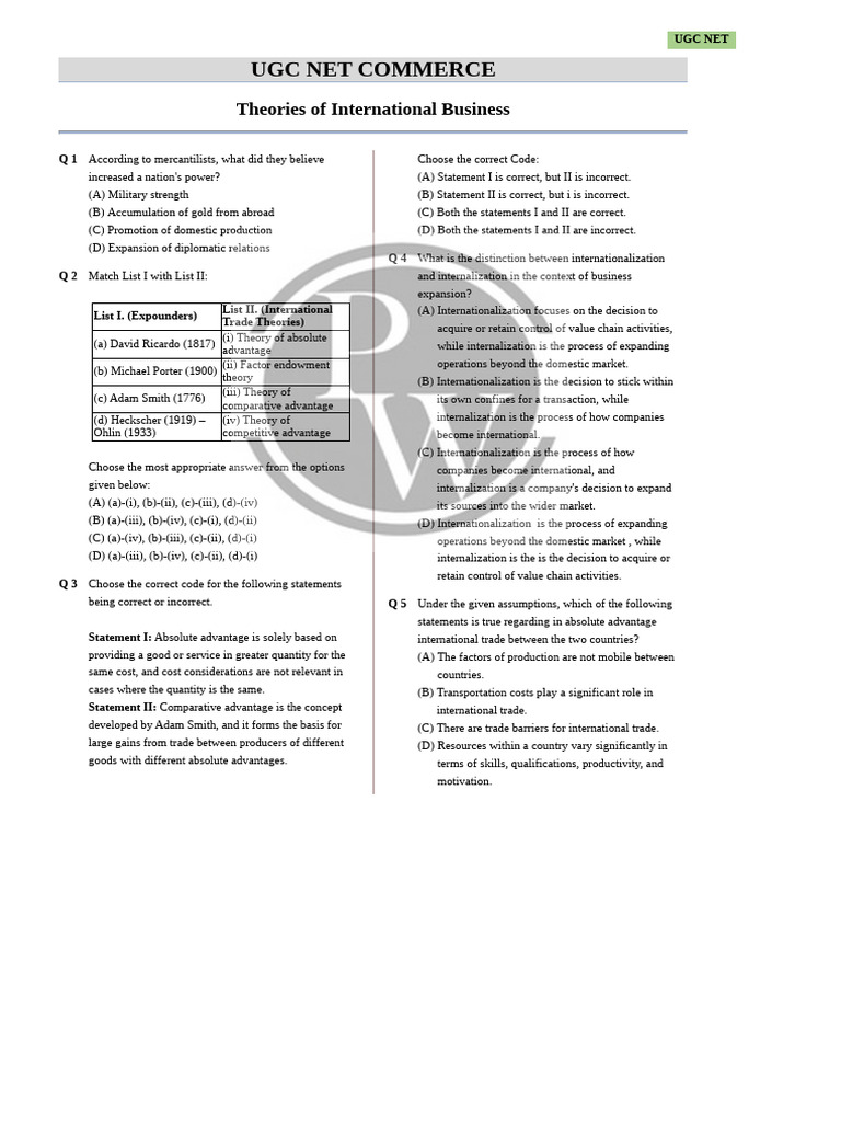 Test 2 | PDF | Internationalization | Comparative Advantage