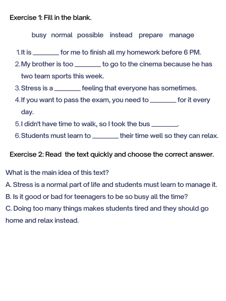 Reading Stress | PDF