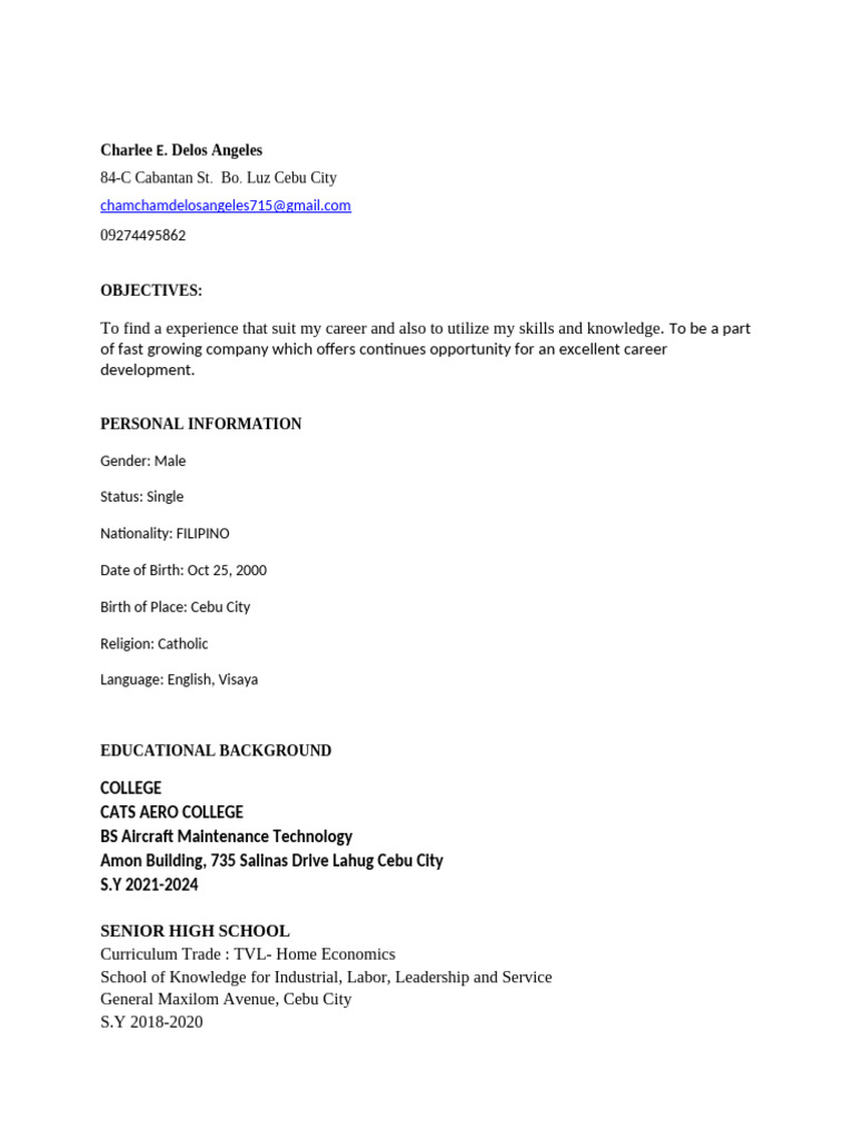 Resume 2024 Final | PDF