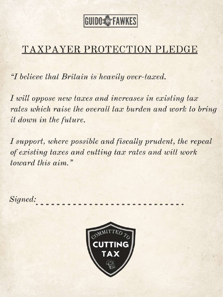 Taxpayer Protection Pledge | PDF
