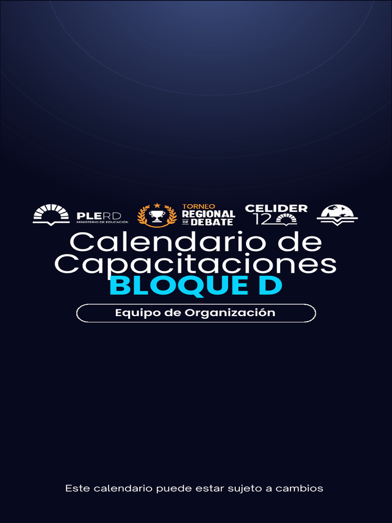 Calendario de Capacitaciones - BLOQUE D.pdf | PDF