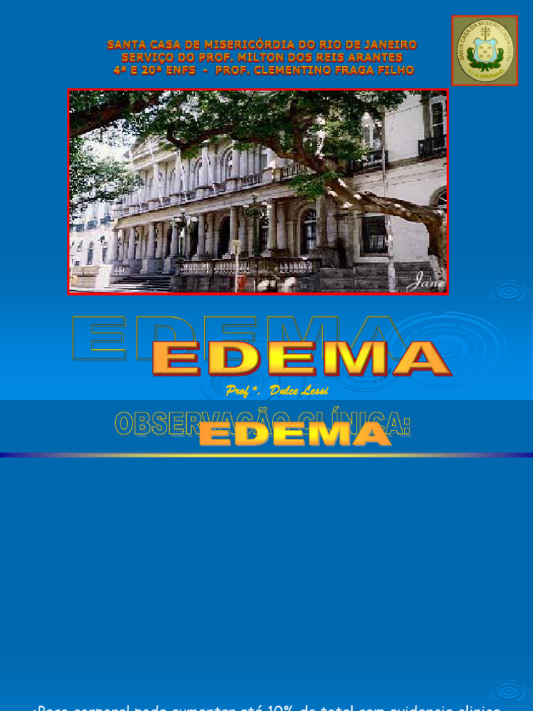 Fisiopatologia e Características do Edema | PDF | Edema ...