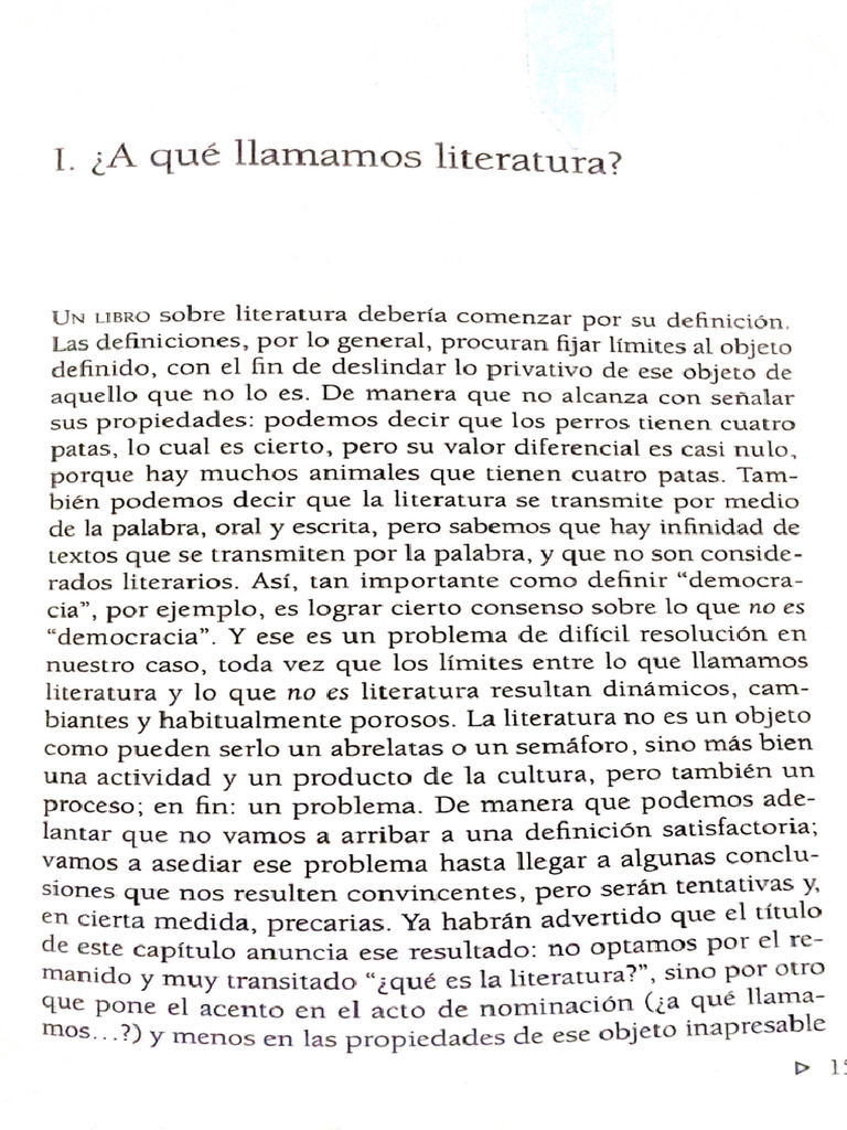 De Diego, José L. Cap. A Qué Llamamos Literatura. Tema - Verosimilitud ...