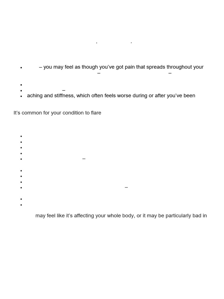 A4 Fibromyalgia Patients Letter | PDF | Fibromyalgia | Cognitive ...