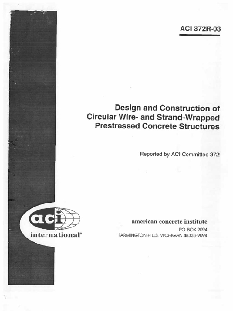 ACI 372R-03 Design of Tanks | PDF