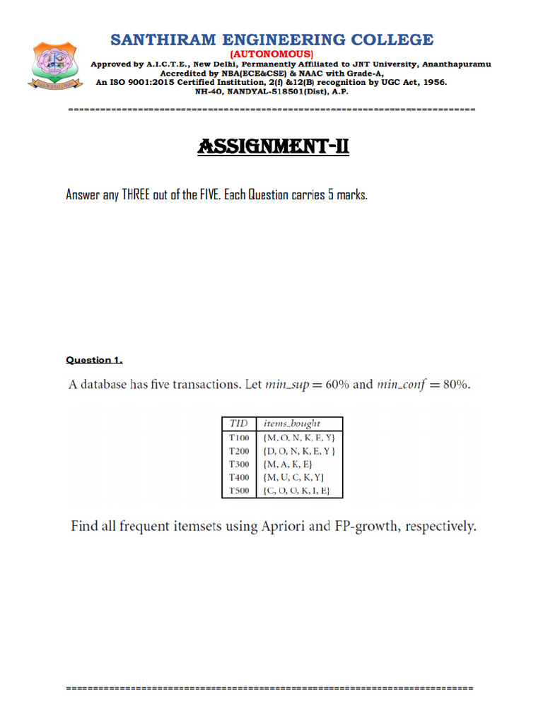 DWDM Assignment II | PDF