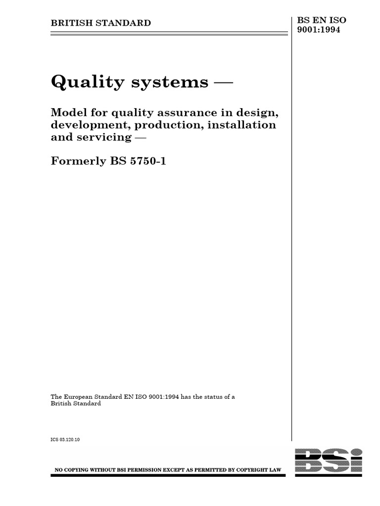 BS en Iso 9001 | PDF | Quality Management System | International ...