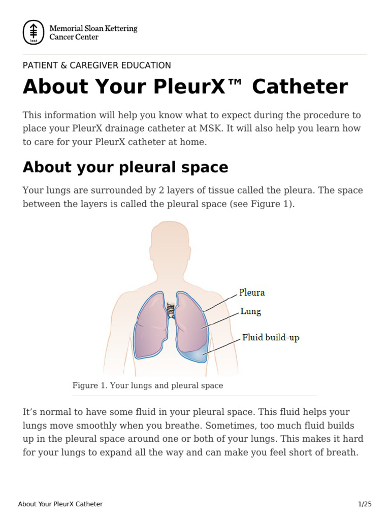 PleurX Catheter Care Guide | PDF | Pulmonology | Clinical Medicine