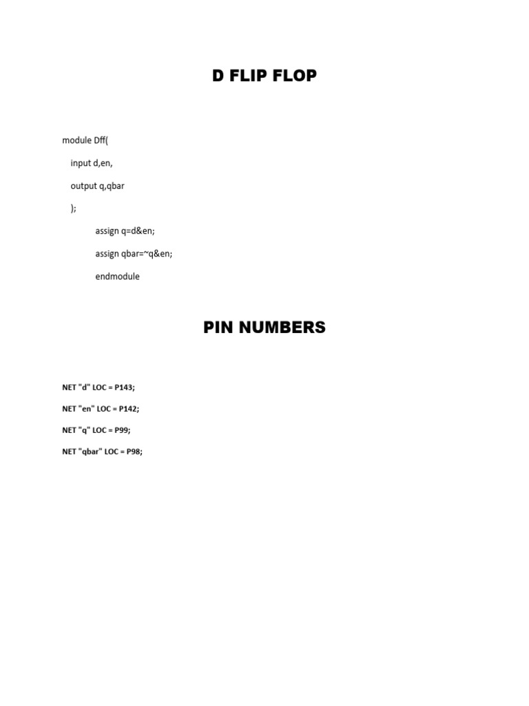 D Flip Flop | PDF