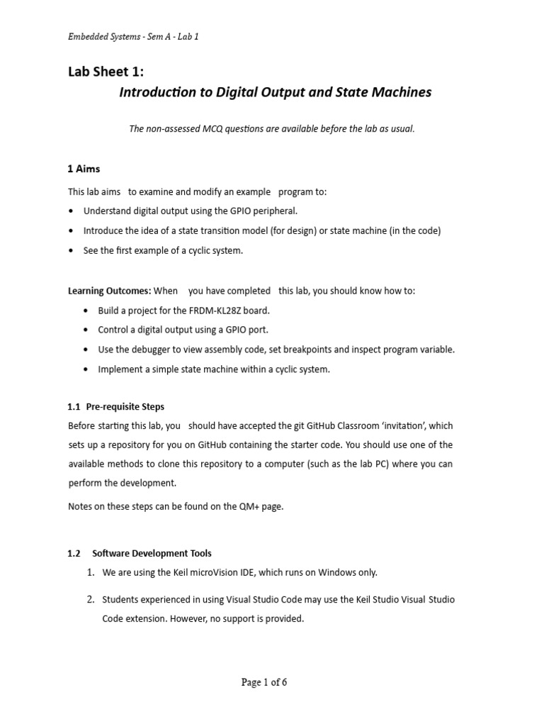 lab1_extended_2025 | PDF | Embedded System | Debugging