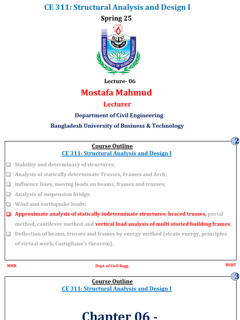 Approximate Analysis of Statically Indeterminate Structures | PDF | Structural Analysis | Truss