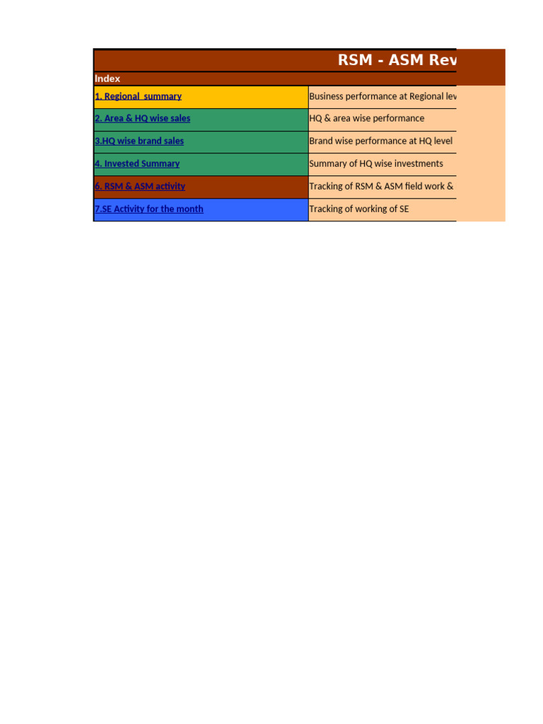 Kalim RSM Review Format July 25 | PDF