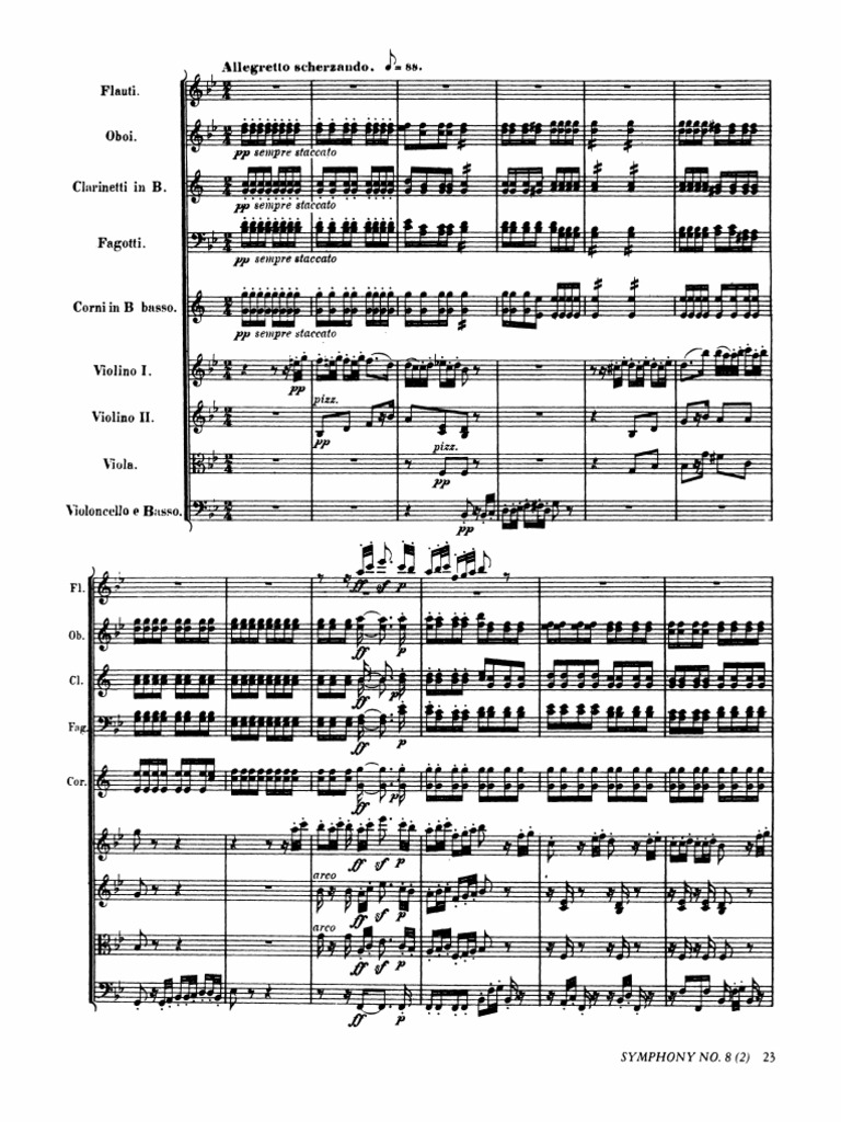 Beethoven Symphony 8 II MV | PDF