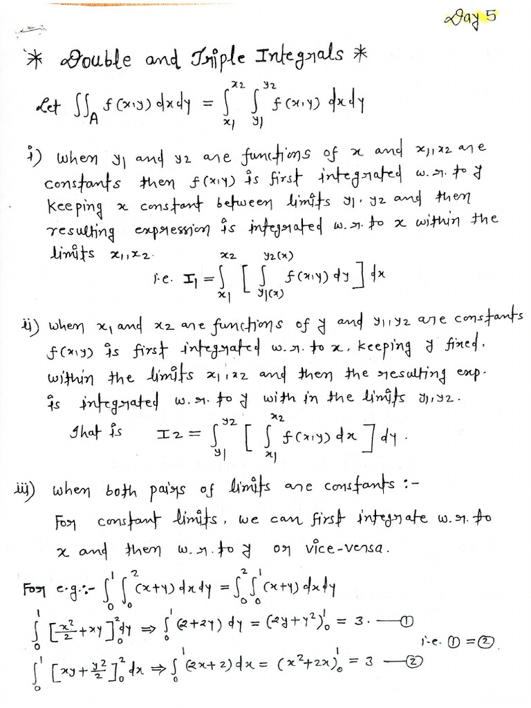 Double Integration | PDF