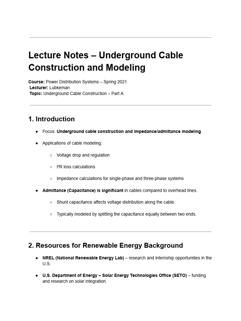 Underground Cable Construction Overview | PDF | Insulator (Electricity ...