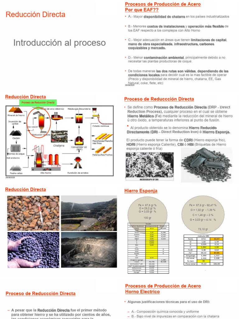 Proceso de Reducción Directa del Hierro | PDF | Hierro | Redox