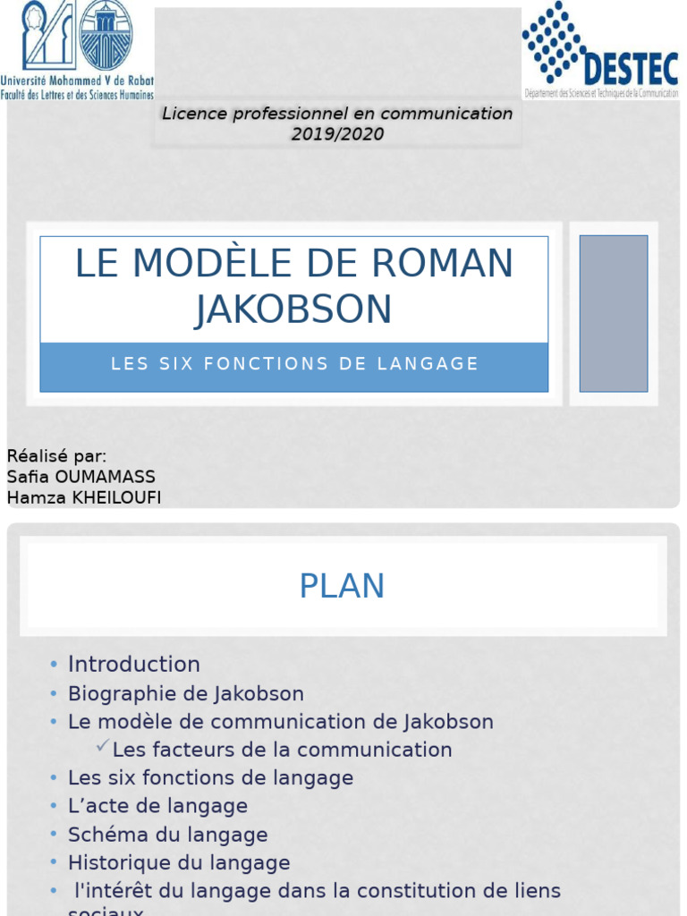 Les six fonctions du langage selon Jakobson | PDF | la communication ...