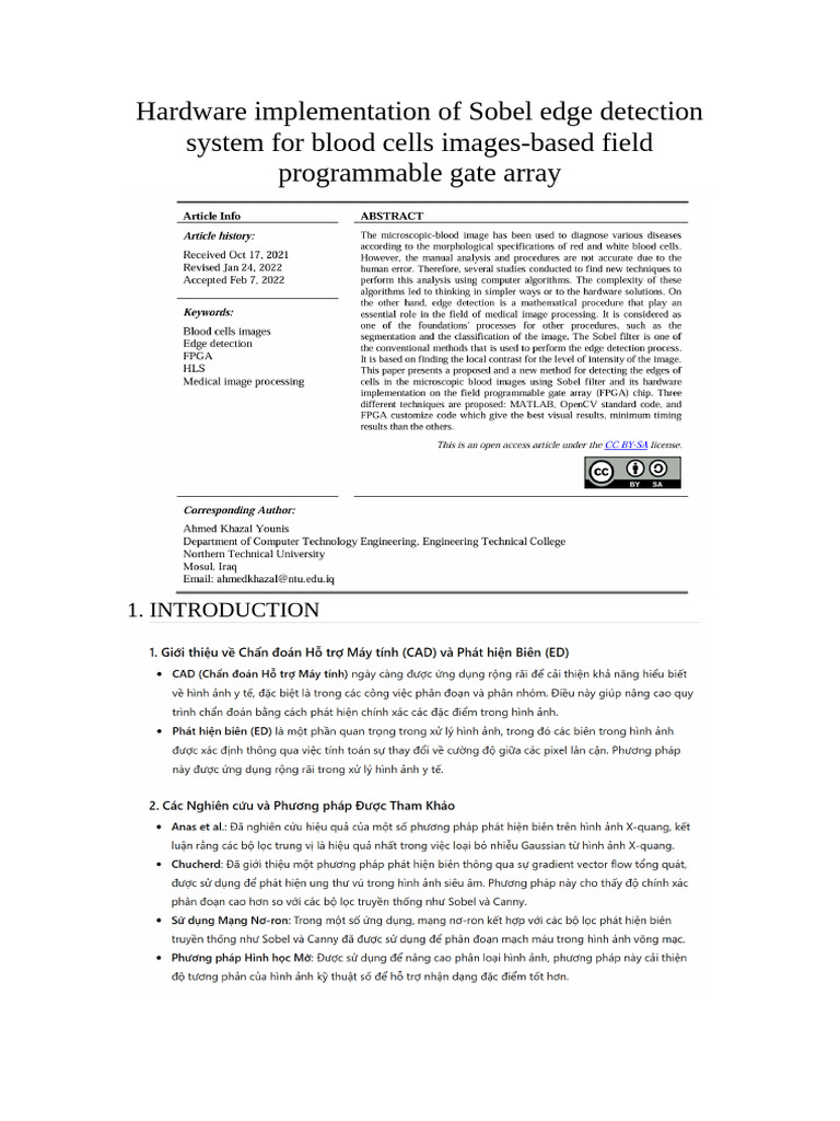 Hardware Implementation of Sobel Edge Detection Sy | PDF