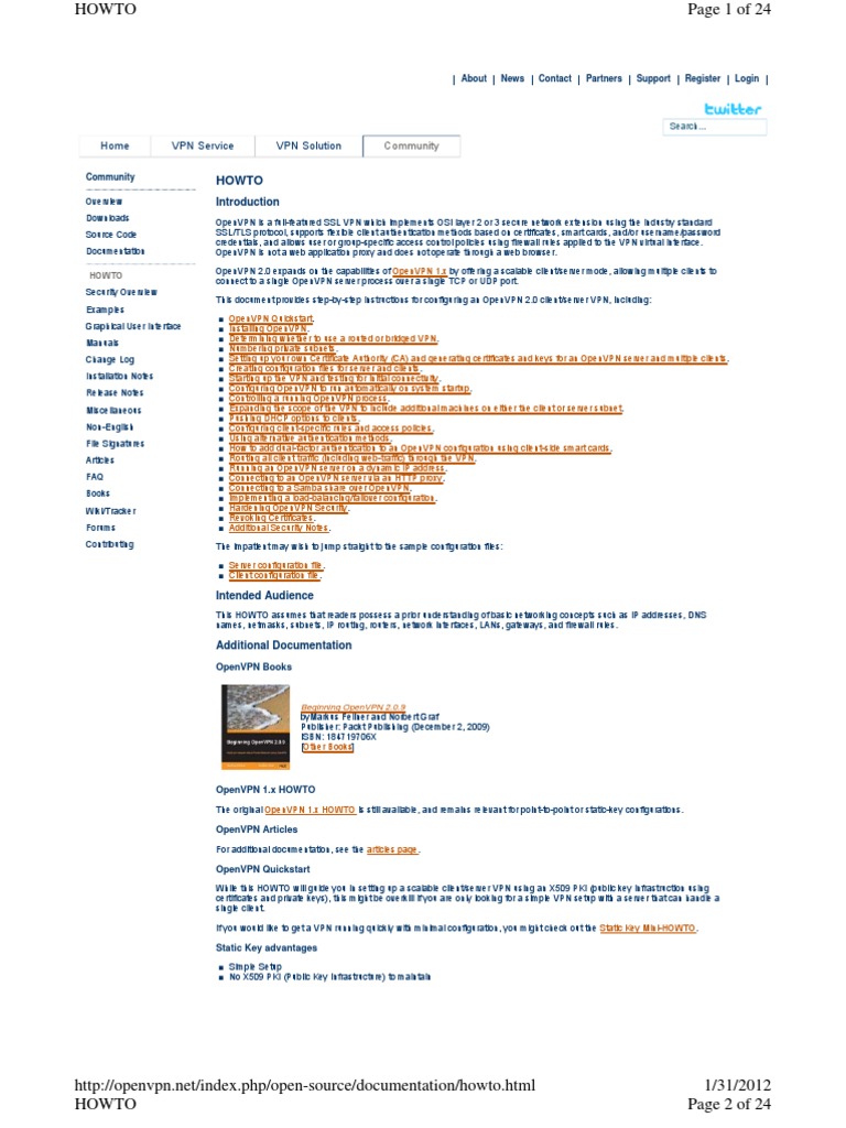 Openvpn Howto | PDF | Virtual Private Network | Public Key Certificate