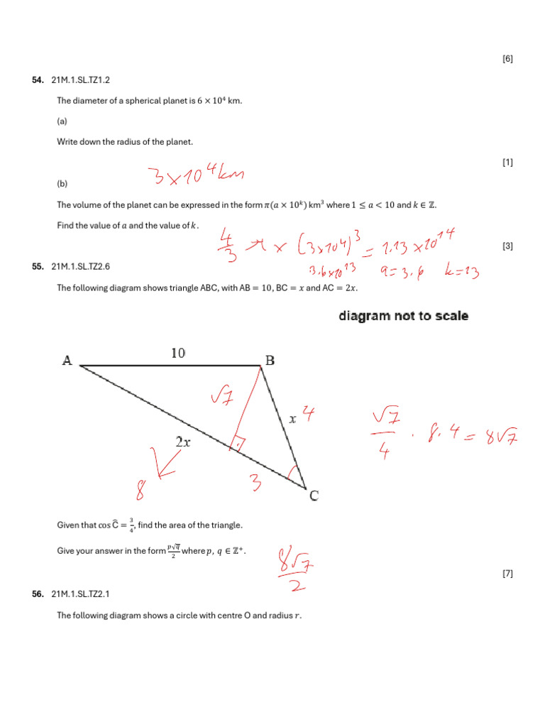 Trigonometry Past Paper-Questions 4 | PDF | Euclid | Elementary Mathematics