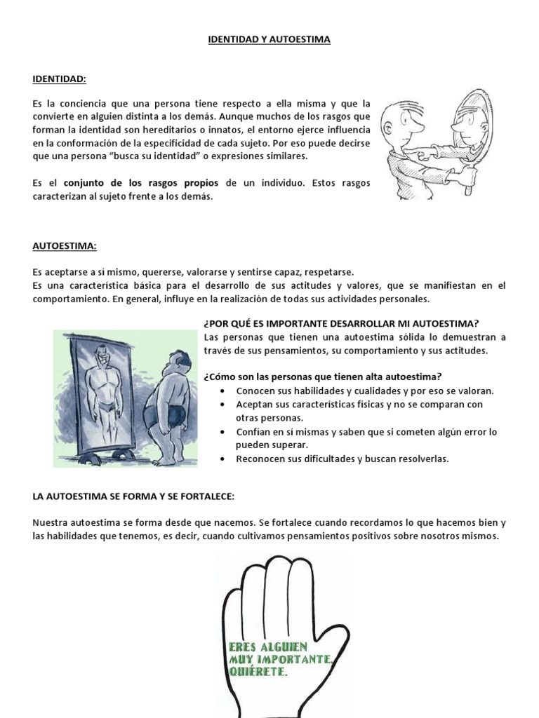 Identidad y Autoestima | PDF | Autoestima | Comportamiento