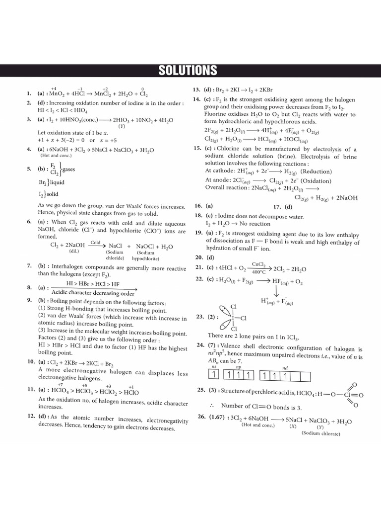 12th Chemistry DPP Solution (04!11!25) | PDF