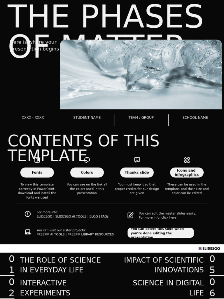 The Phases of Matter by Slidesgo | PDF | Hypothesis | Critical Thinking