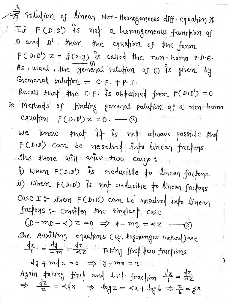 Non Homogeneous Diff Equation | PDF