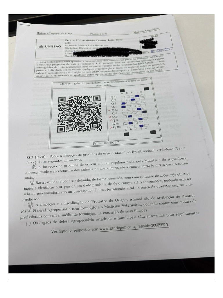 AV1 de Higiene . | PDF