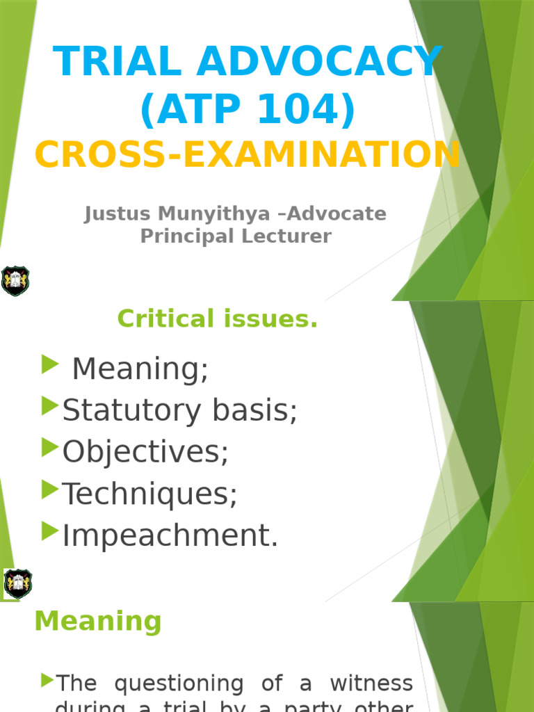 Mastering Cross-Examination Techniques | PDF | Witness | Cross Examination