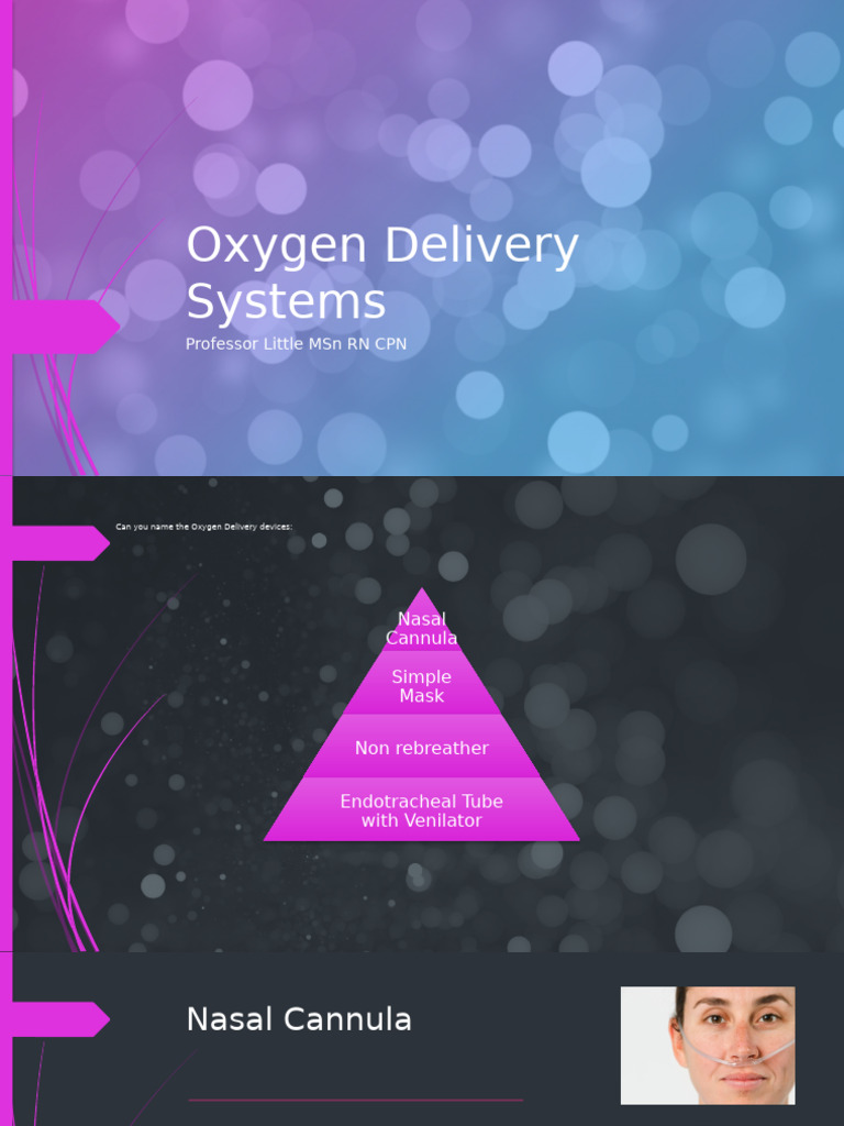 Oxygen Delivery Systems Overview | PDF