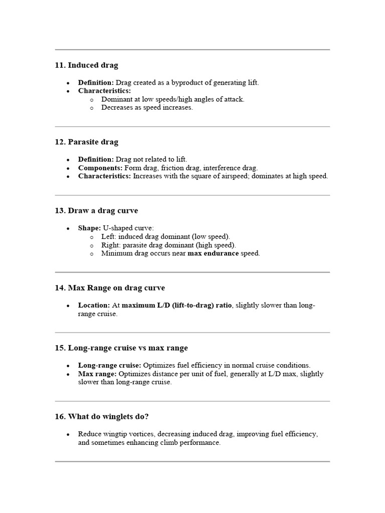 Induced Drag: Definition: Characteristics | PDF